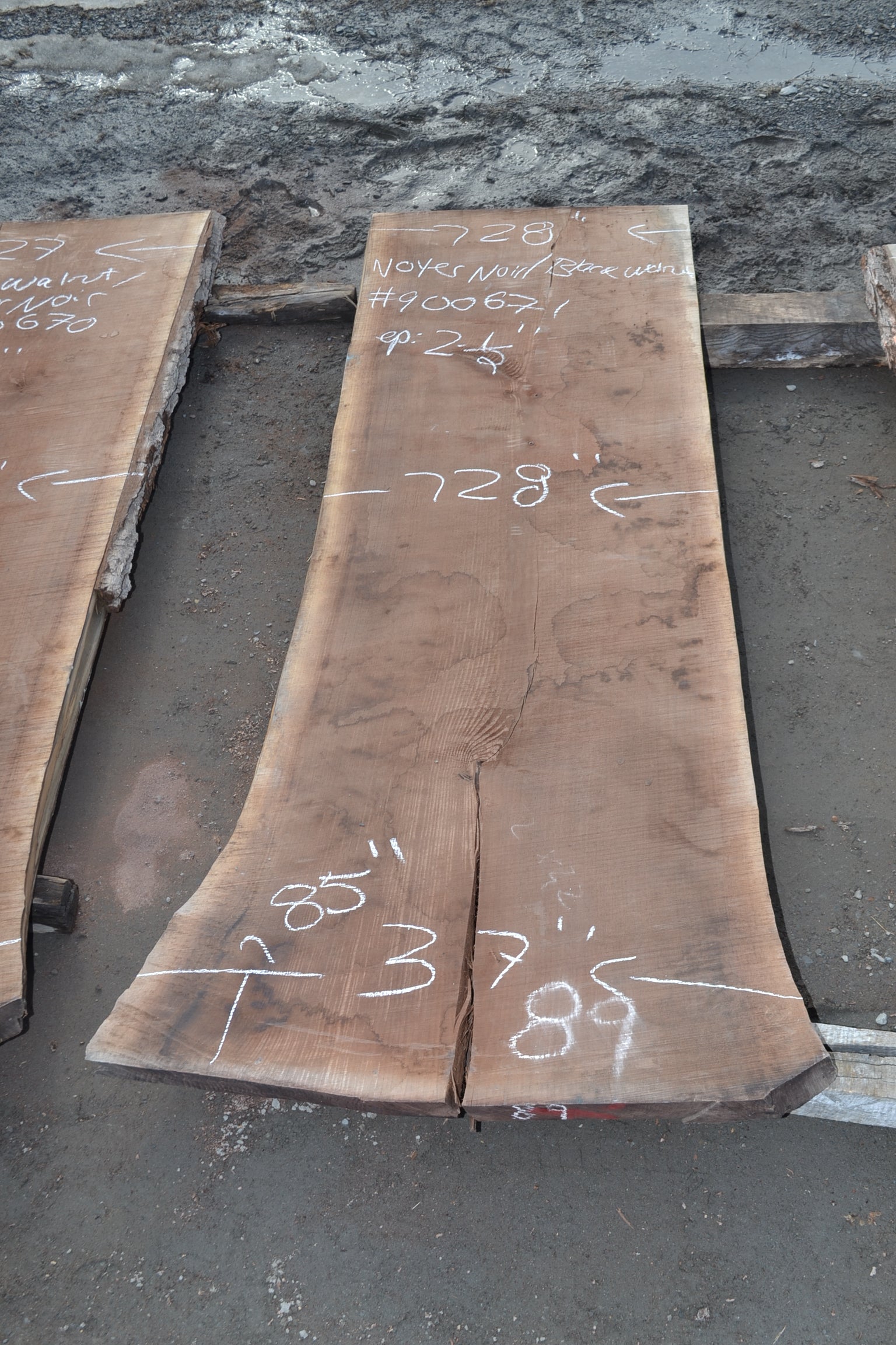 Kiln dried Black Walnut Slab (#900671) – can-am logs & lumber
